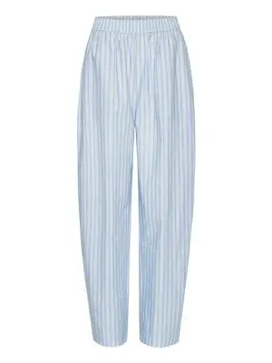 ROTATE BY BIRGER CHRISTENSEN ROTATE Striped Poplin Pull-On Pants Azzurro
