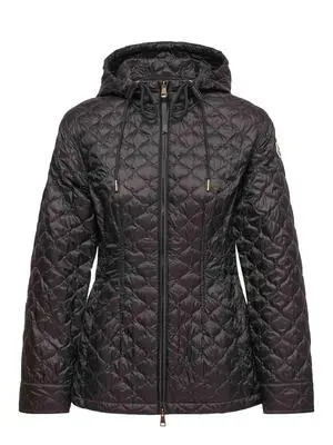 Moncler Water-repellent Down Puffer Coat With Adjustable Hood And Cuffs - Nero