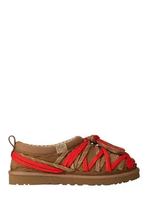 UGG Suede Sandals With Dual-lace System And Cushioned Footbed - Marrone