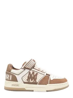 Amiri Suede Logo Detail Velcro Sneakers - Marrone