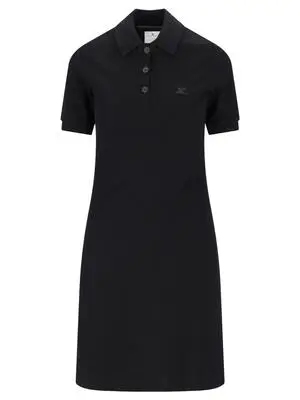 COURREGES Cotton Polo Dress - Black