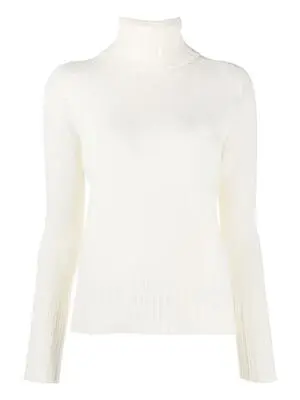 DRUMOHR 100% Merino Wool Turtleneck Sweater - Ivory