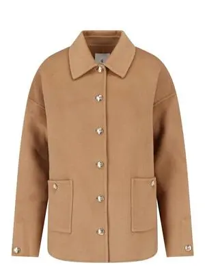 ANINE BING Wool-cashmere Blend Jacket With Classic Collar - Brown