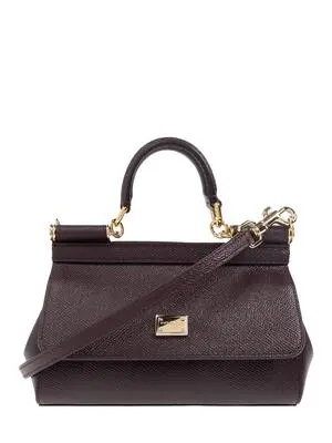 Dolce & Gabbana Mini Front-flap Calfskin Crossbody Bag - Rosso