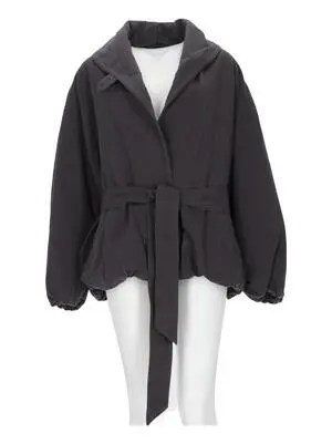 Isabel Marant Étoile Trench Overcoat In Cotton Linen - Grey