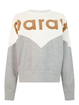 MARANT ETOILE Graphic Logo Pullover Sweater - Grey