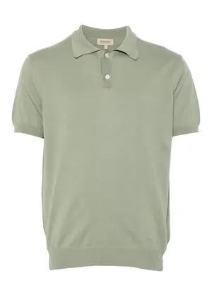 Woolrich Woolrich Wool-Blend? No-Cotton Button-Front Ribbed Polo Shirt Verde