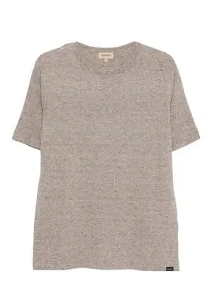 Woolrich Woolrich Men's Short-Sleeve Cotton-Linen Knit T-Shirt Marrone