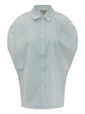 Woolrich Striped Cotton Poplin Shirt - Azzurro