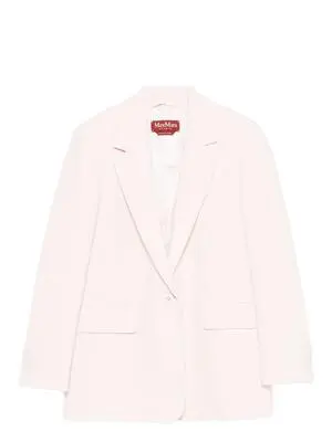 Max Mara Max Mara Studio Cady Blazer With Vertical Side Stitching And Welt Pockets Rosa