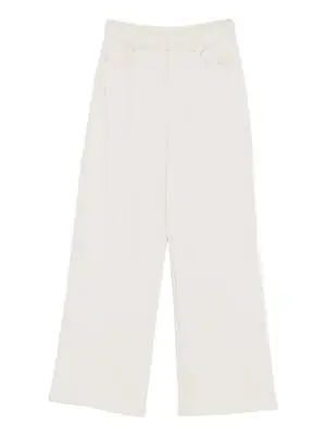 Max Mara 's Max Mara S Max Mara T-Shirt Trousers With Zip And Button Closure Bianco