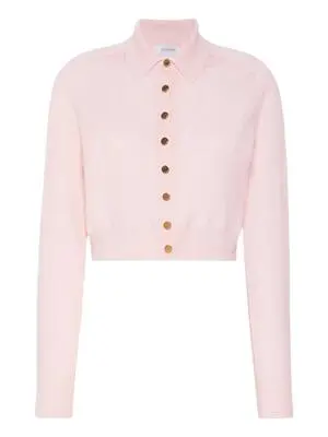 Sportmax Pure Virgin Wool Collared Ribbed Sweater - Rosa