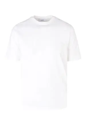 LARDINI Cotton-silk Crewneck T-shirt - Bianco