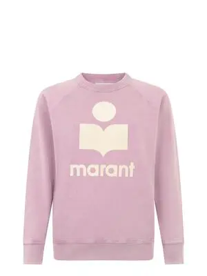 MARANT ETOILE Logo Graphic Crewneck Sweatshirt - Pink