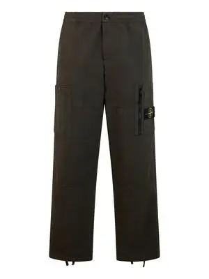 Stone Island Wide Leg Cargo Pants - Khaki