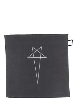 Rick Owens Cotton Foulard Scarf - Black