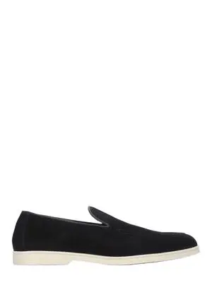 DOUCAL'S Suede Rubber-sole Loafers - Blu