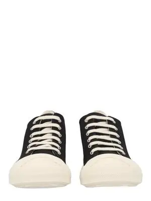 Rick Owens 100% Cotton Sneakers - Black