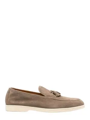 DOUCAL'S Suede Tassel Loafers - Marrone