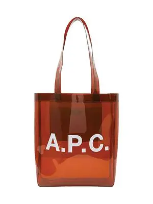 A.p.c. Two-handle Mini Tote Bag With Inside Pocket - Marrone