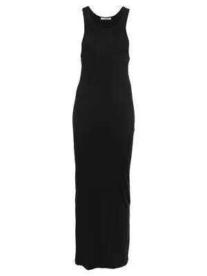 ENTIRE STUDIOS Round Neck Sleeveless Slim Fit Midi Dress - Nero