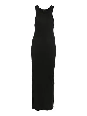 ENTIRE STUDIOS Round Neck Sleeveless Slim Fit Midi Dress - Nero