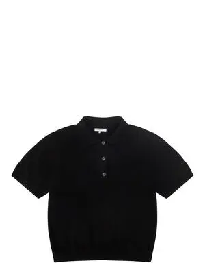 ENTIRE STUDIOS Classic Polo Shirt With Front Half Button Placket - Nero