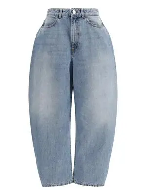 RÓHE Front Button Cotton Jeans - Blu