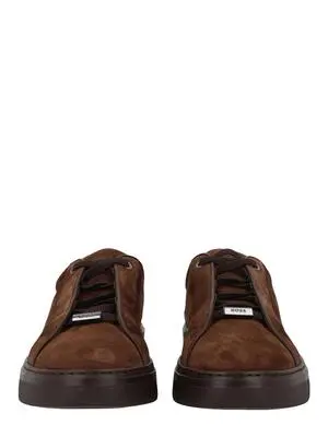 BOSS Leather Loafers Made In Italy - Brown
