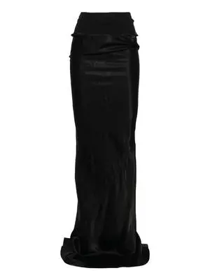 RICK OWENS RICK OWENS Semi-Gloss Cupro Long-Sleeve Top