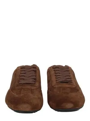 BOSS Leather Lace-up Sneakers - Brown