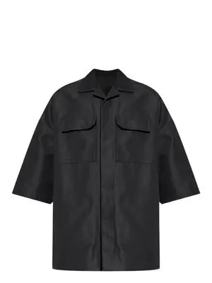 RICK OWENS Rick Owens Classic Collar Short-Sleeved Shirt With Chest Pockets