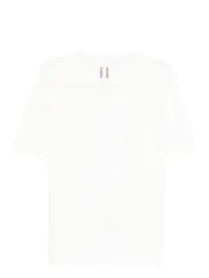 Rick Owens Cotton Crewneck T-shirt With Short Sleeves - Bianco