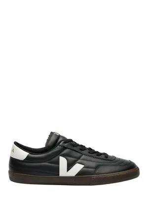 VEJA Organic Leather And Suede Paneled Lace-up Sneakers - Black