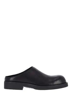 MAISON MARGIELA Calf Leather Slip-on Sandals With Contrast Goat Leather Detail - Black