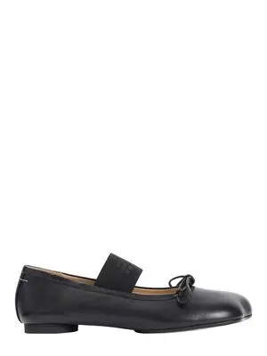 MAISON MARGIELA MM6 MAISON MARGIELA Black Ovine Leather Ballet Flats
