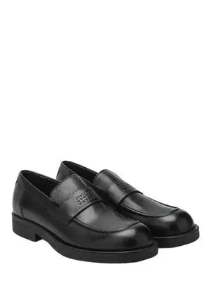 MAISON MARGIELA Leather Moccasin Loafer - Black