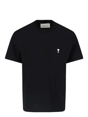 AMI Paris Cotton T-shirt For - Black