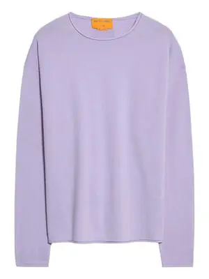 Guest In Residence Cashmere Long-sleeve Sweater With Rolled Trim - Viola