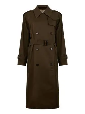 Burberry Long Belted Trench Coat - Brown