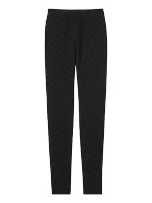 Gucci Gg Jacquard Viscose Trousers - Nero