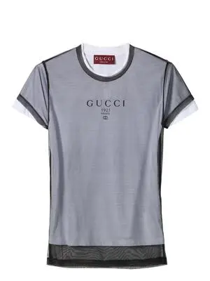GUCCI GUCCI Double-Layer T-Shirt With Interlocking G Graphic