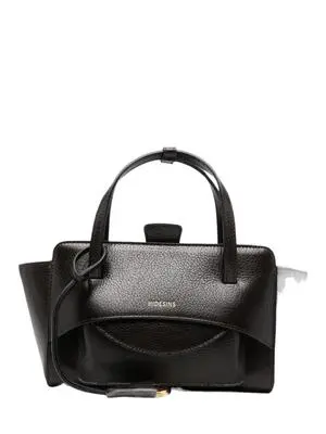 HIDESINS Flap Small Leather Tote - Brown