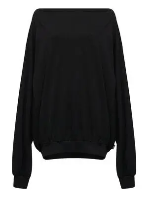MAISON MARGIELA Cotton Oversized Top - Black