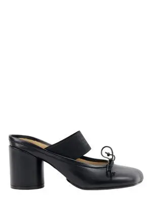 MAISON MARGIELA Leather Heeled Mules - Black