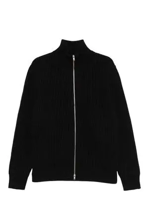 MAISON MARGIELA Wool Zipped High Neck Jacket - Black