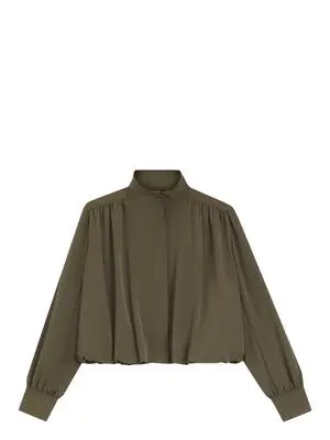 BOSS Relaxed-fit Blazer With Balloon Hem - Light Green