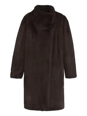 BOSS Relaxed-fit Teddy Coat - Brown