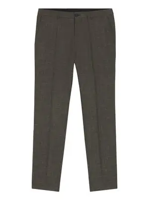 BOSS BOSS Slim-Fit Virgin Wool And Linen Trousers