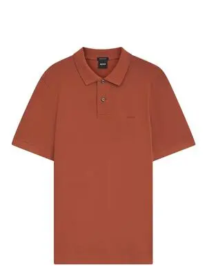 BOSS Pallas Polo Shirt In Cotton Piqué With Embroidered Logo - Dark Red